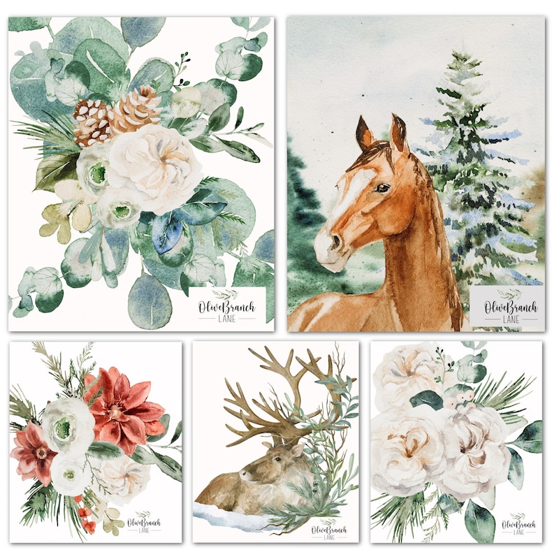 Winter Swedish Horses - Etsy