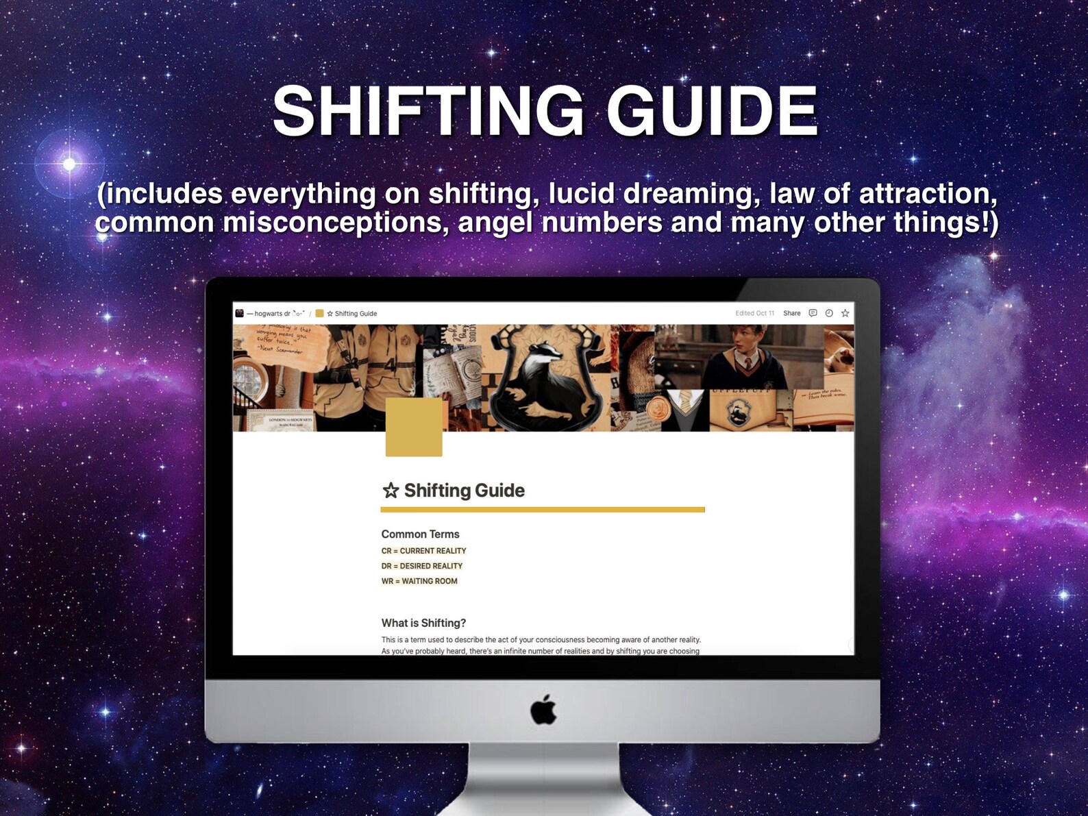 Hogwarts Reality Shifting Notion Script - Etsy