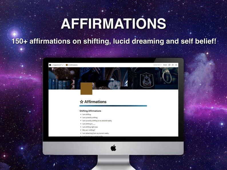 Hogwarts Reality Shifting Notion Script - Etsy