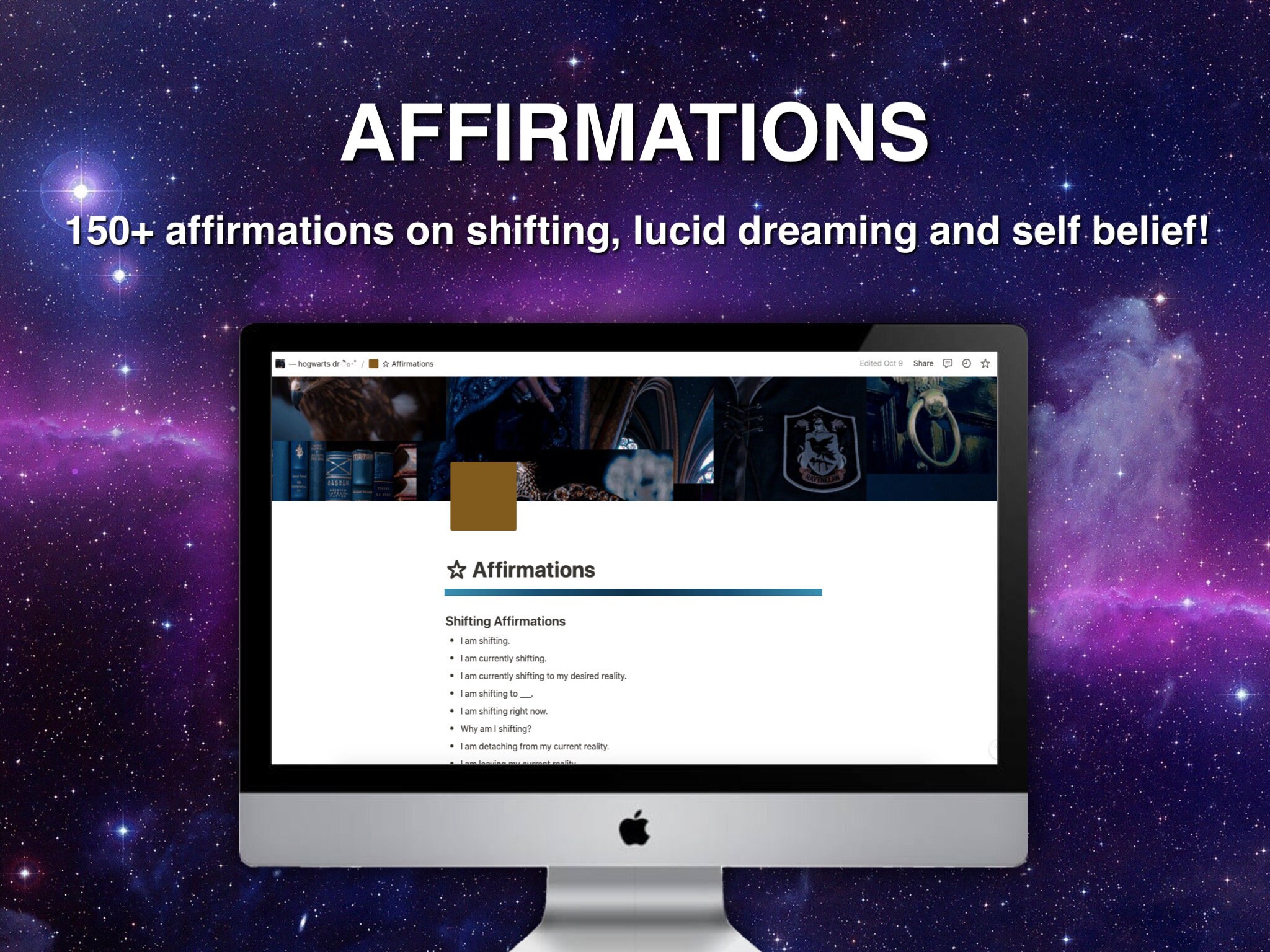 Hogwarts Reality Shifting Notion Script - Etsy