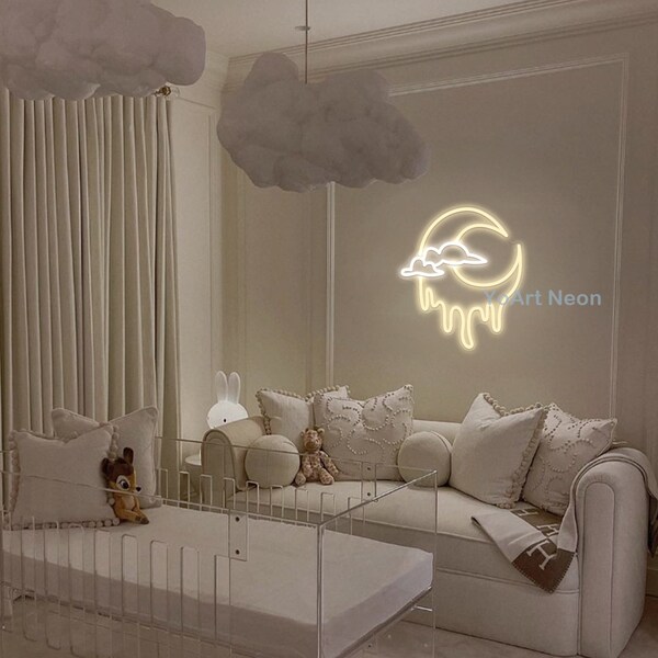 Dripping Moon Sign - Etsy