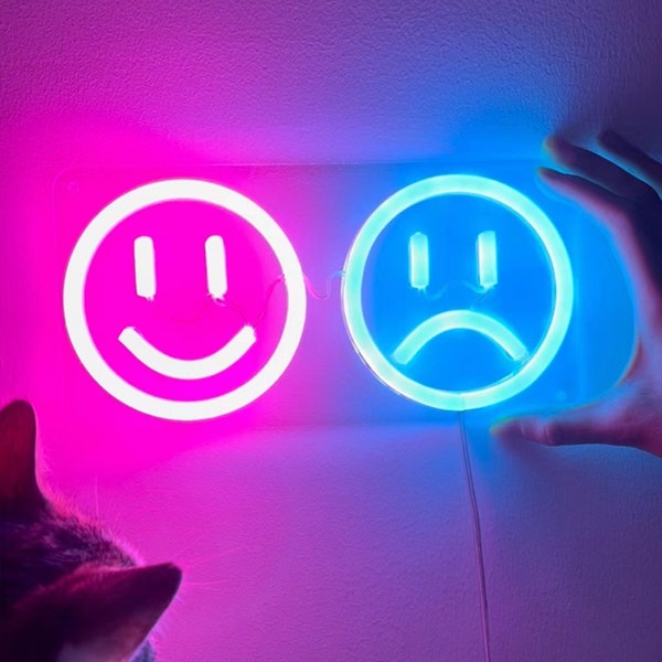 Neon Face Sign - Etsy