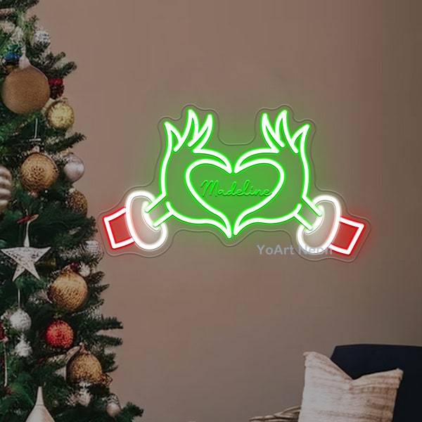 Neon Grinch Sign - Etsy