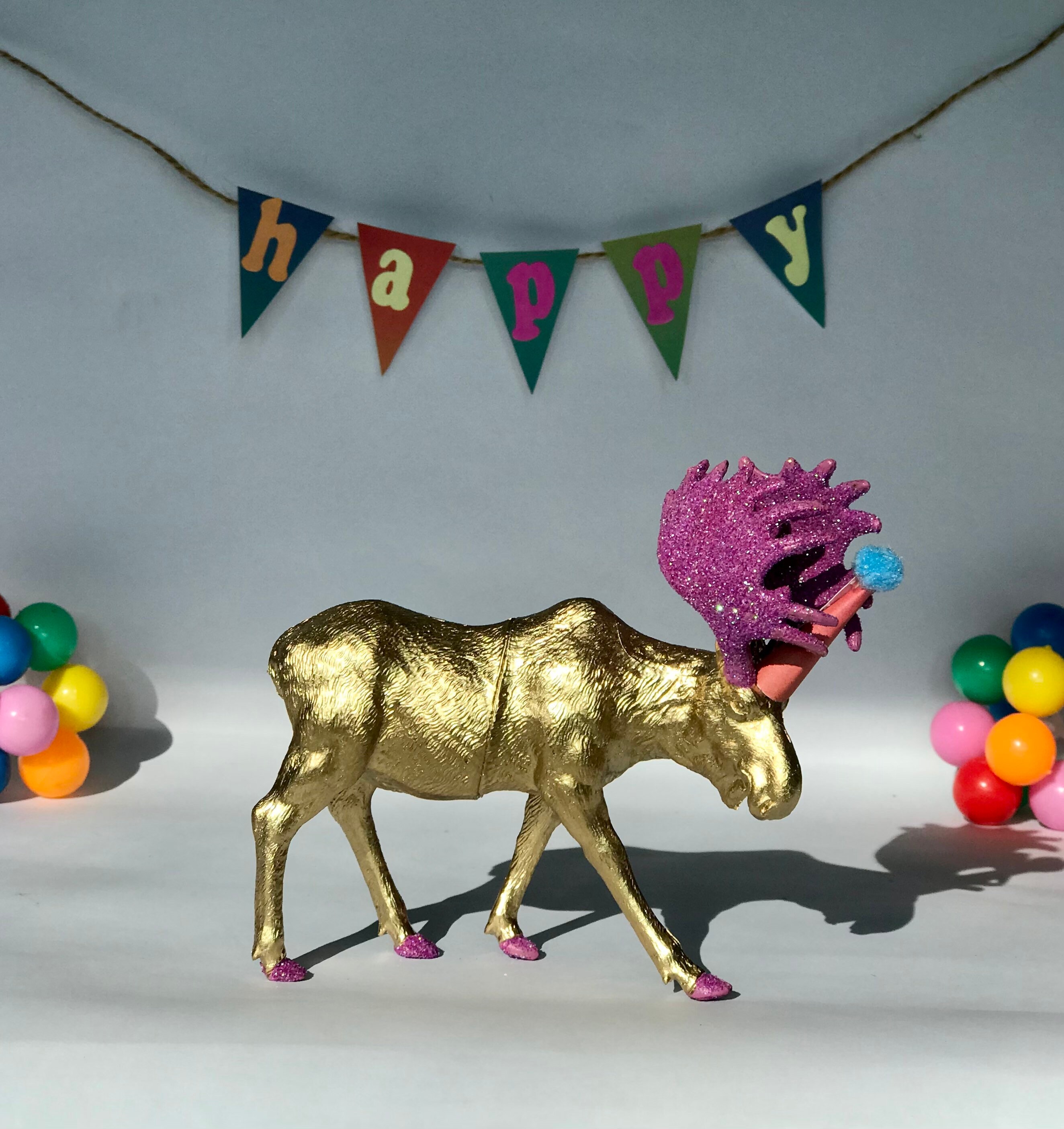 Moose Birthday Cake Topper, Table Decor - Etsy