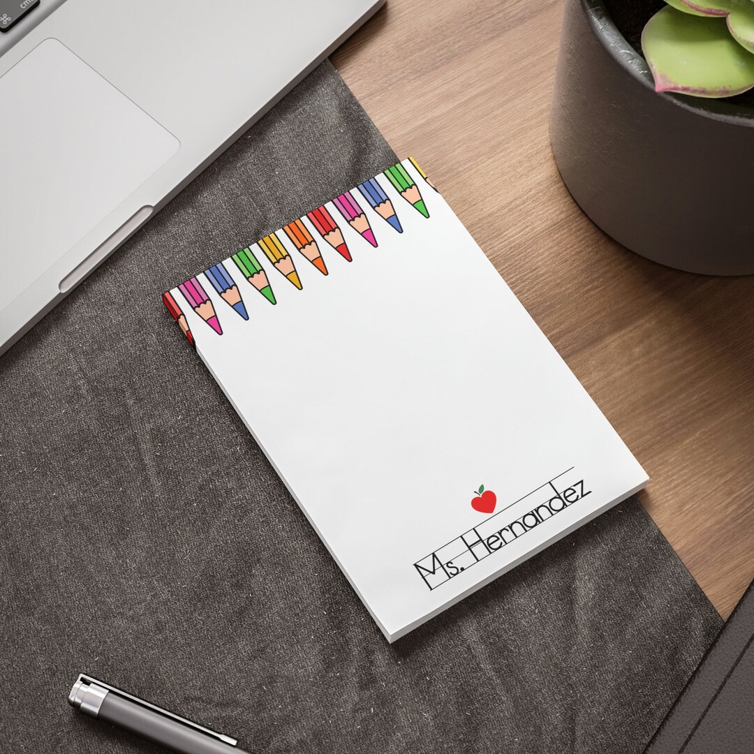 Personalized Teacher Sticky Notes Notepad, Teacher Appreciation Gift - Etsy