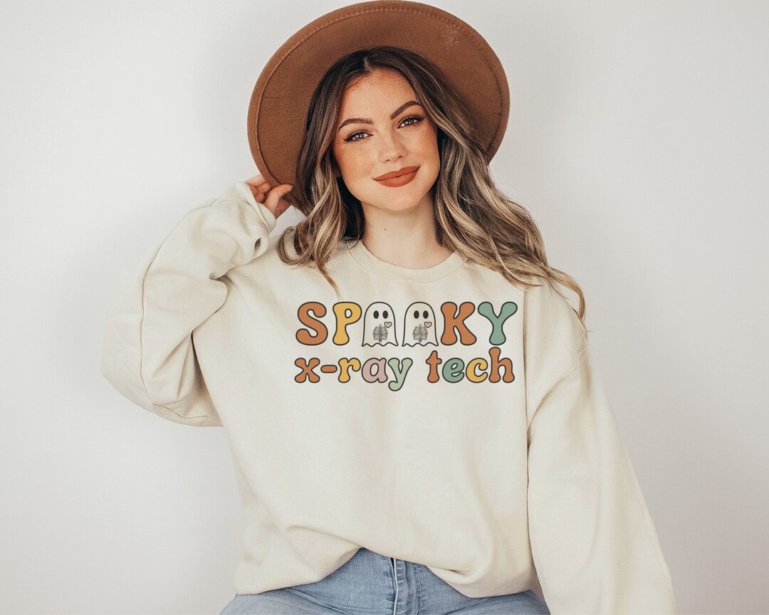 Spooky X-ray Tech Ghost Sweatshirt, Halloween Radiology - Etsy