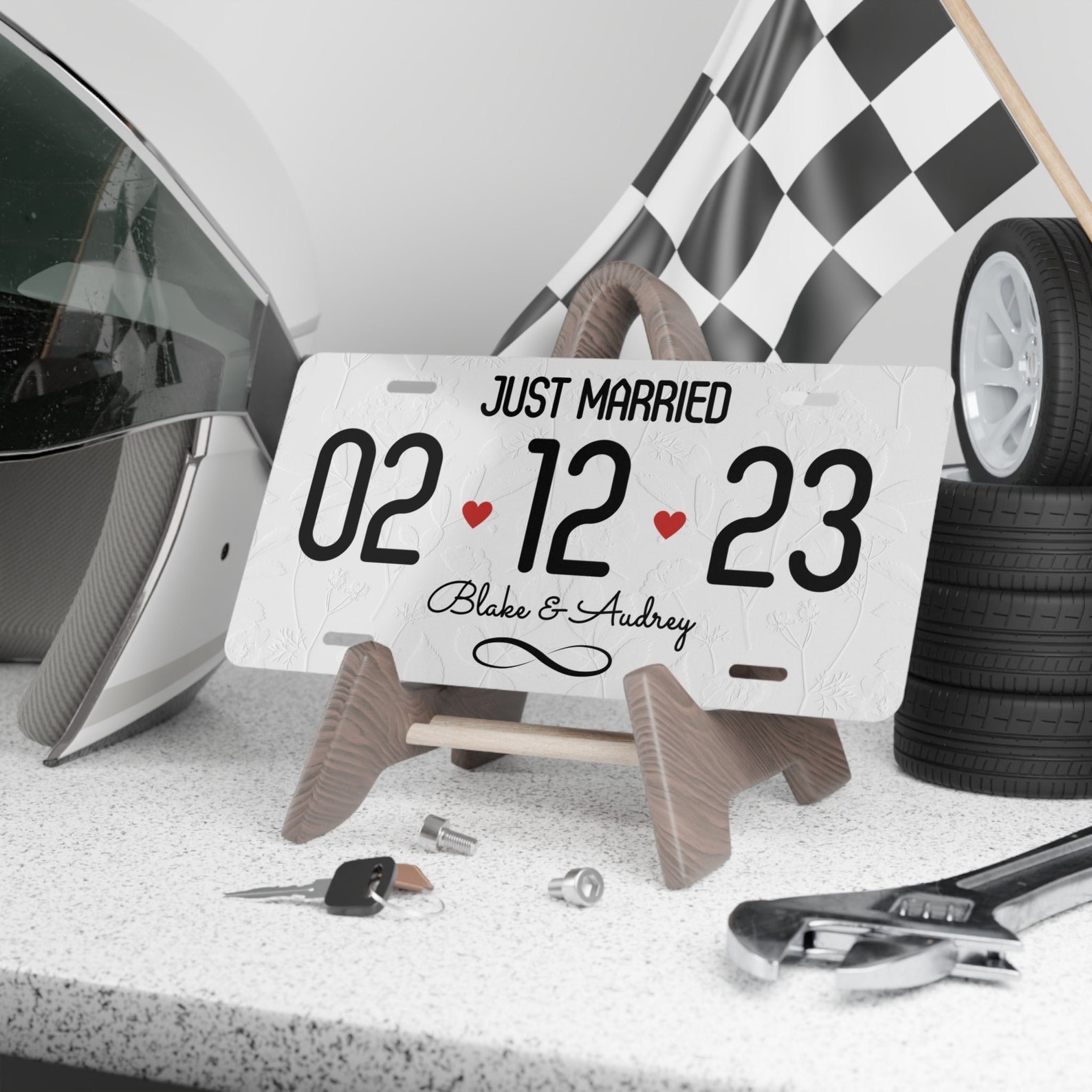 Custom Wedding Car License Plate, Personalized Just Married Gift - Etsy
