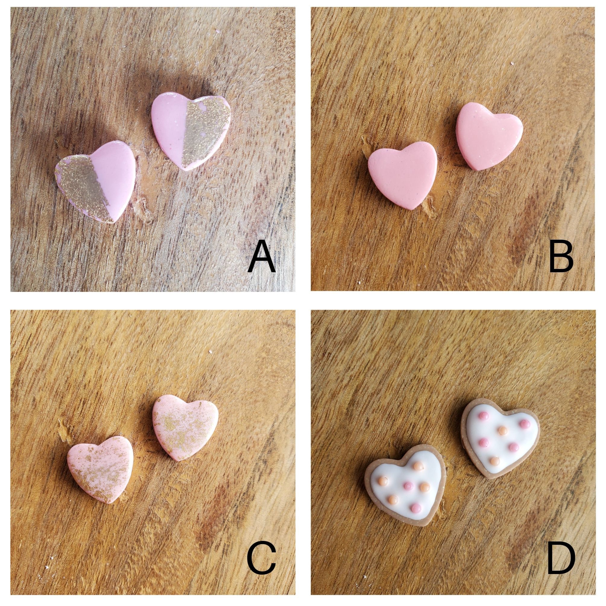 Choose-your-own Stud Packs Heart Studs Rose Studs Puppy Studs Valentine ...