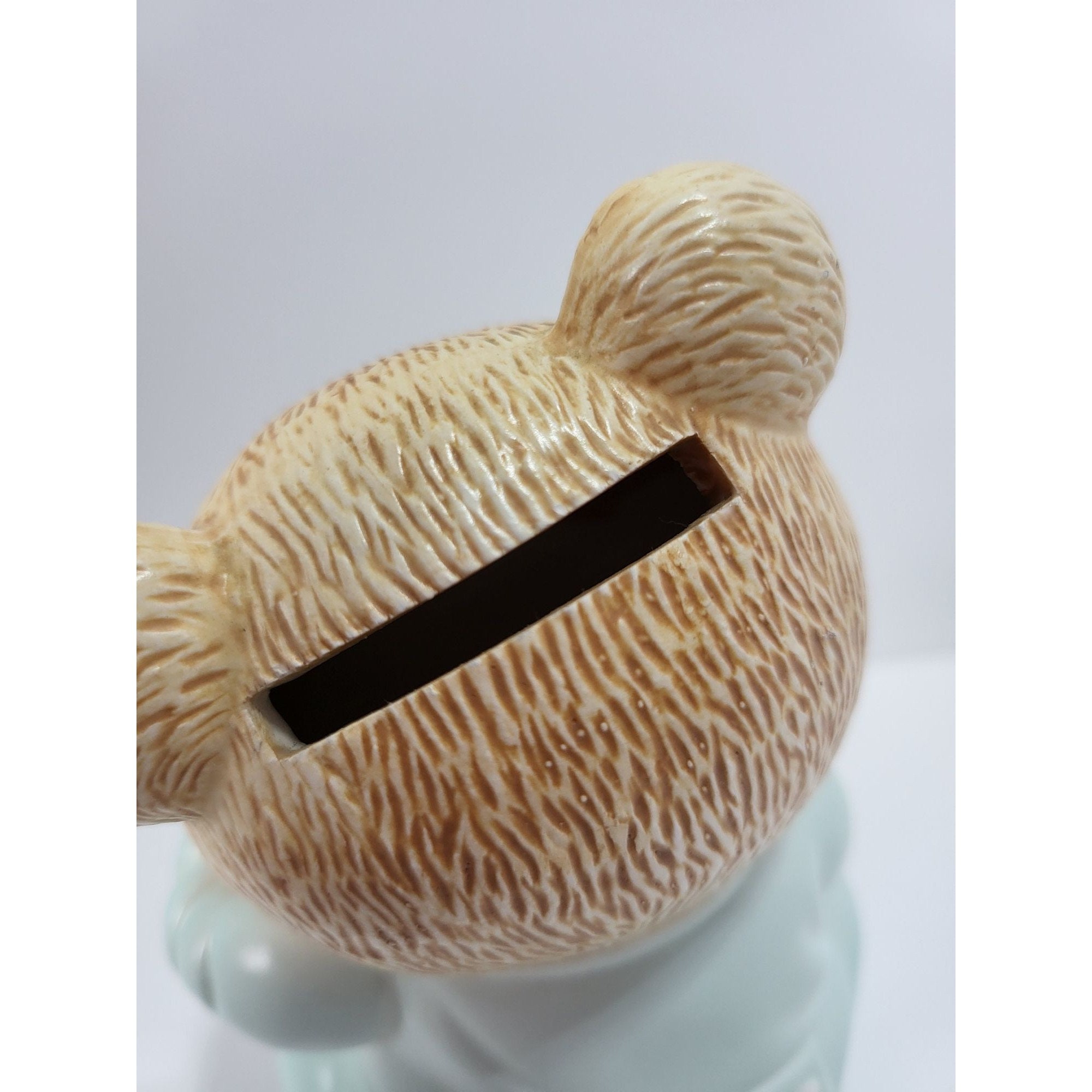 1980s AVON Ceramic Teddy Bear Coin Bank With Stopper Piggy Bank Nursery ...