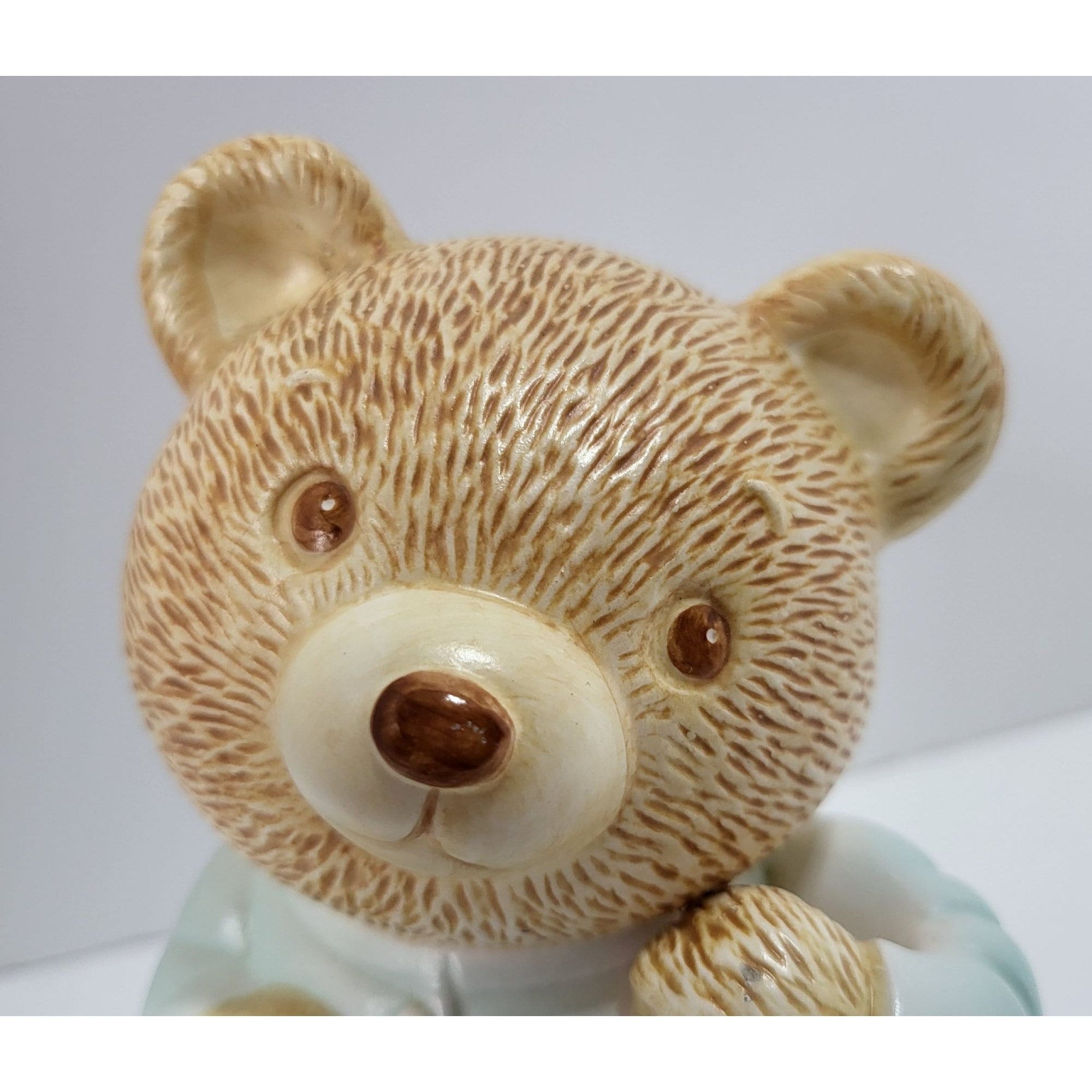 1980s AVON Ceramic Teddy Bear Coin Bank With Stopper Piggy Bank Nursery ...