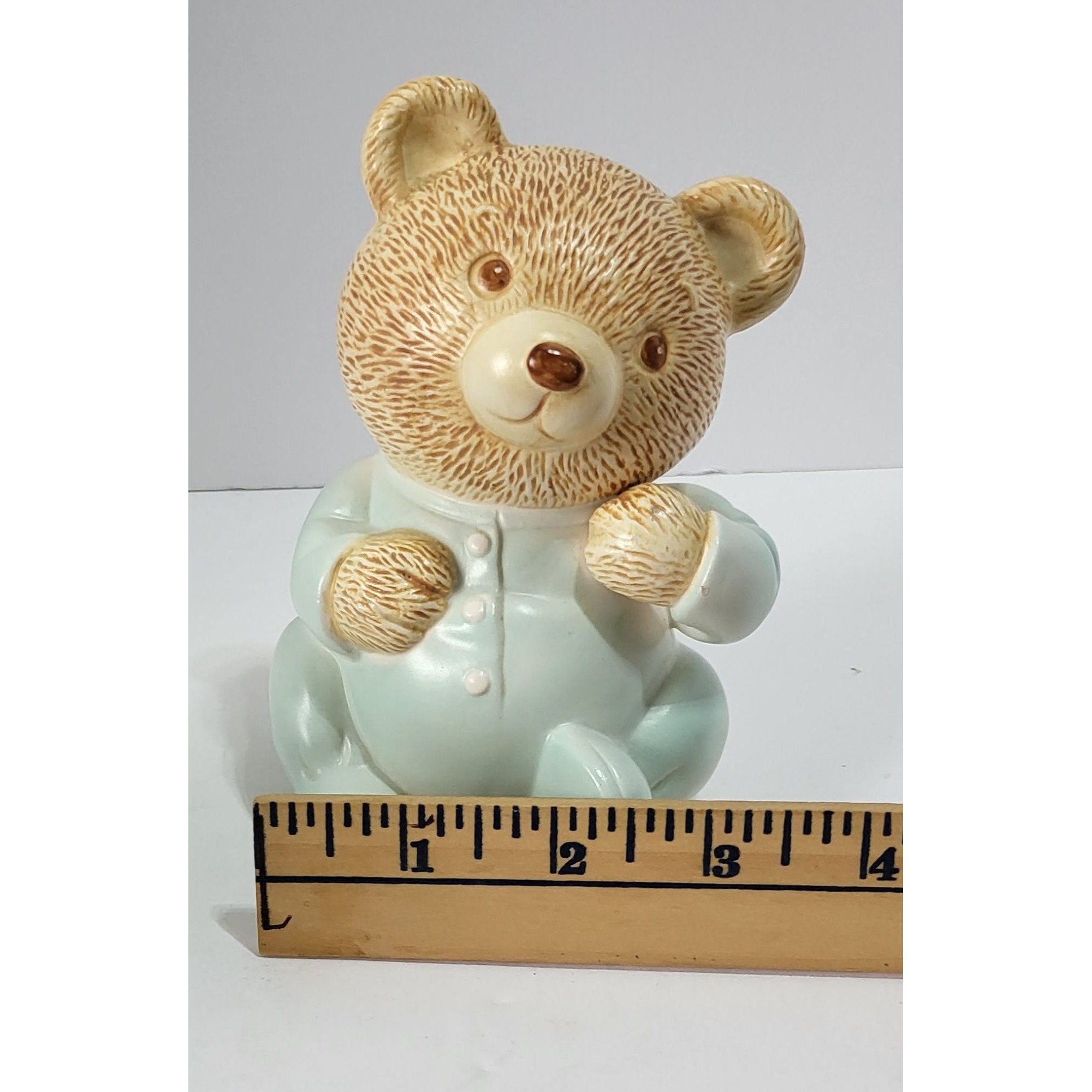 1980s AVON Ceramic Teddy Bear Coin Bank With Stopper Piggy Bank Nursery ...