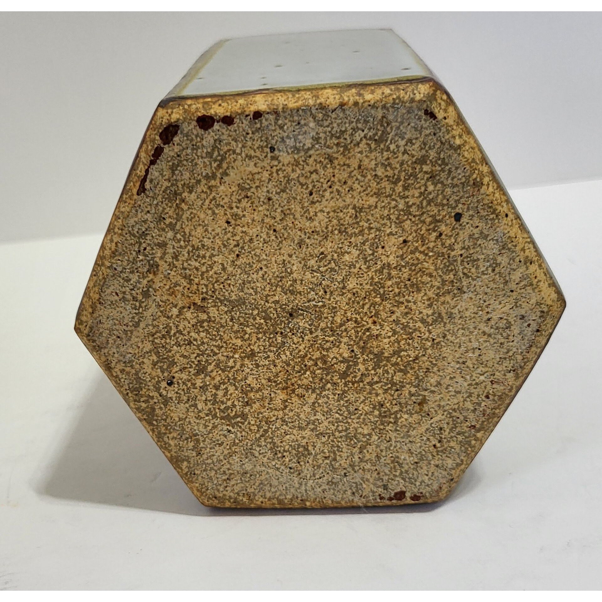 Thomas Shafer Vintage Stoneware Bud Vase Studio Art Glazed 7.5 Hexagon ...