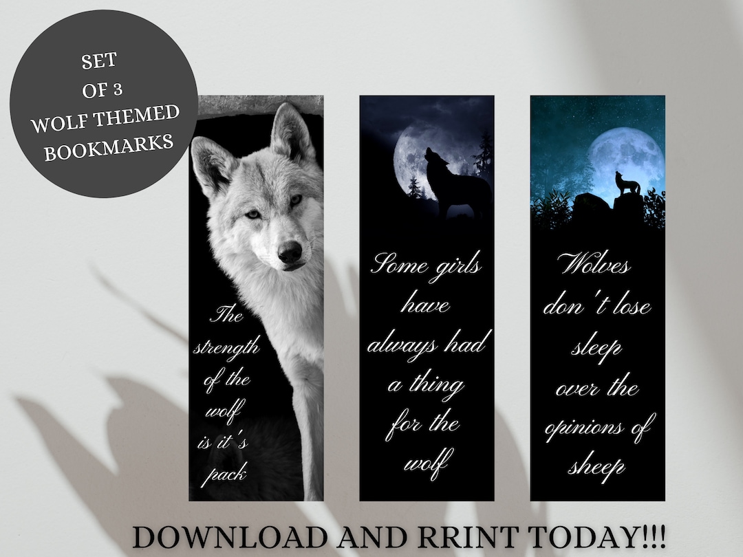 Wolf Themed Bookmarks, Book Accessories, Bookmarks - Etsy