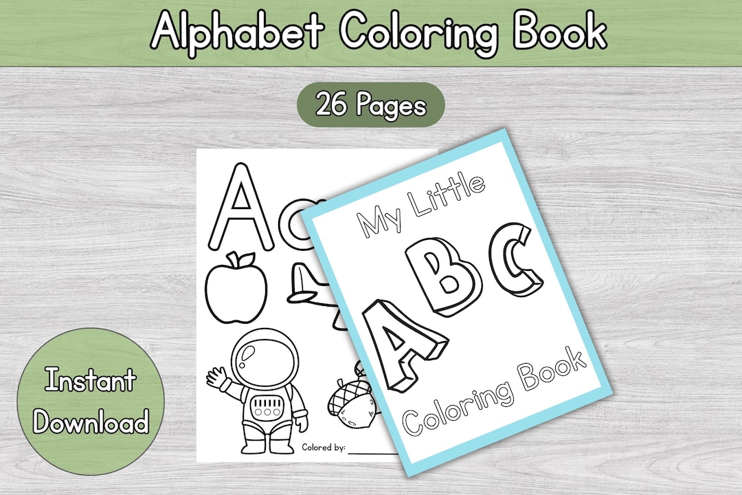 Alphabet Coloring Book - Etsy