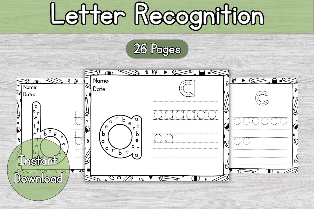 Alphabet Tracing Printable: Letter Recognition, Fine Motor Skills (PDF ...