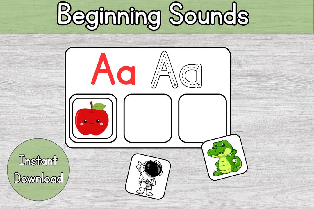 Beginning Sounds Sorting: PDF - Etsy