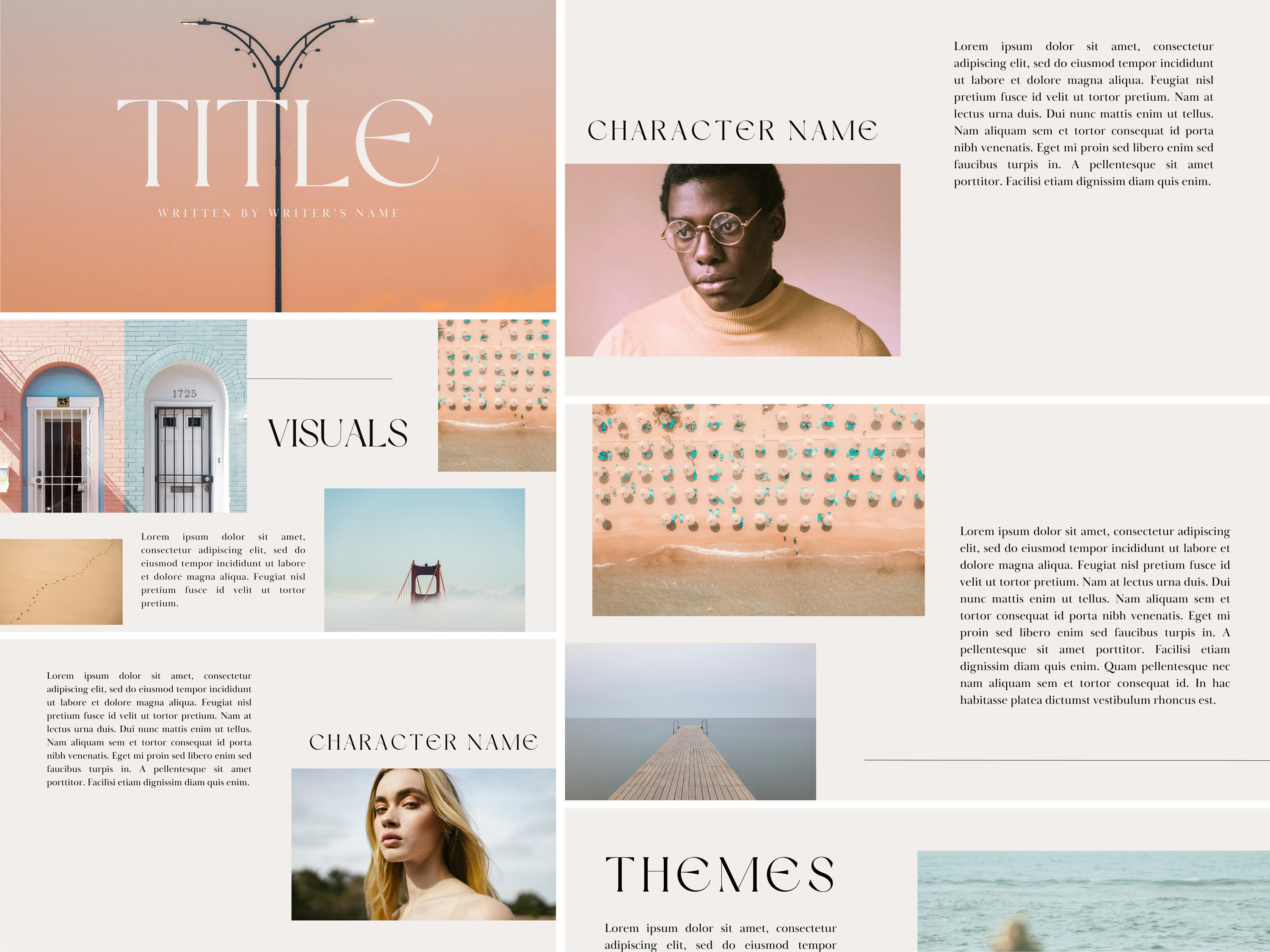 Professional Minimalist Film Pitch Deck Template | Canva Editable ...