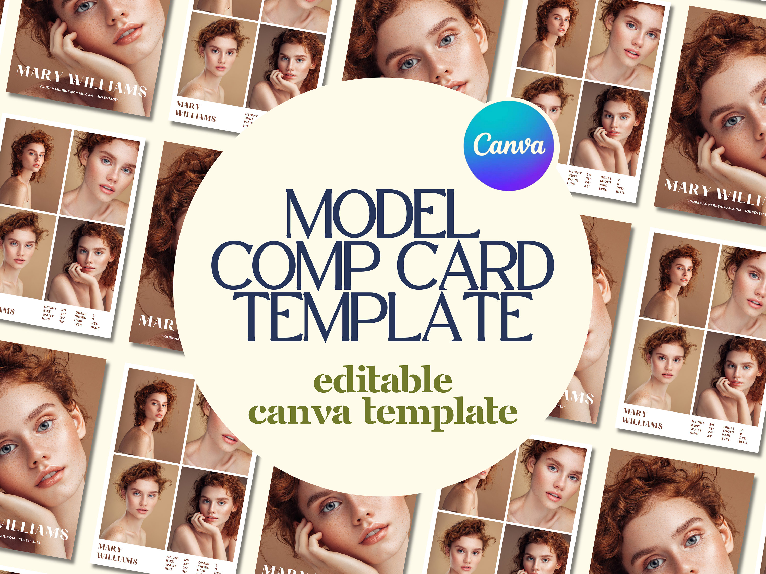 Model Comp Card Template | Professional Modeling Card | Model Comp Card ...