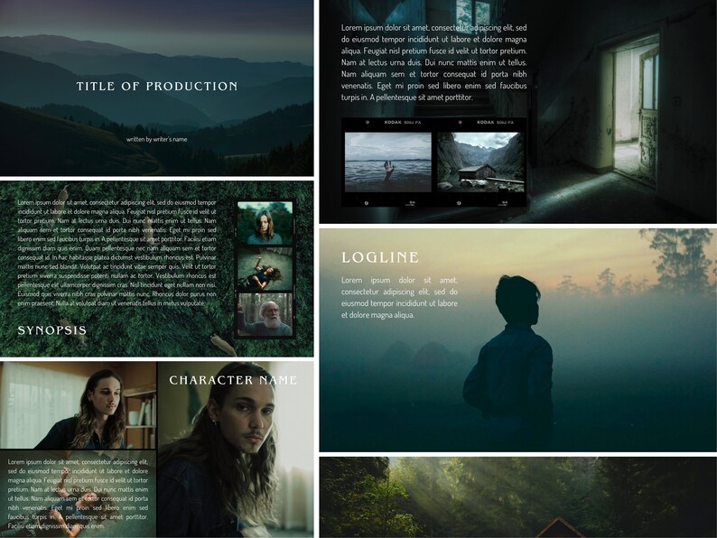 Professional Noir, Thriller, Dramatic, Cinematic Film Pitch Deck ...