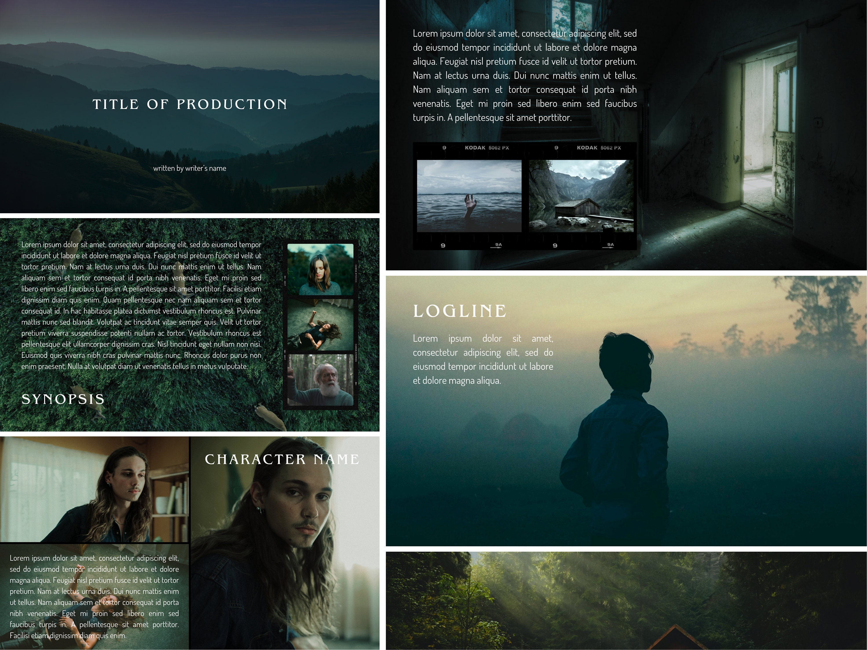 Professional Noir, Thriller, Dramatic, Cinematic Film Pitch Deck ...