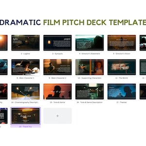 Film Pitch Deck Template Package | Romcom Dramatic Noir Indie Film ...