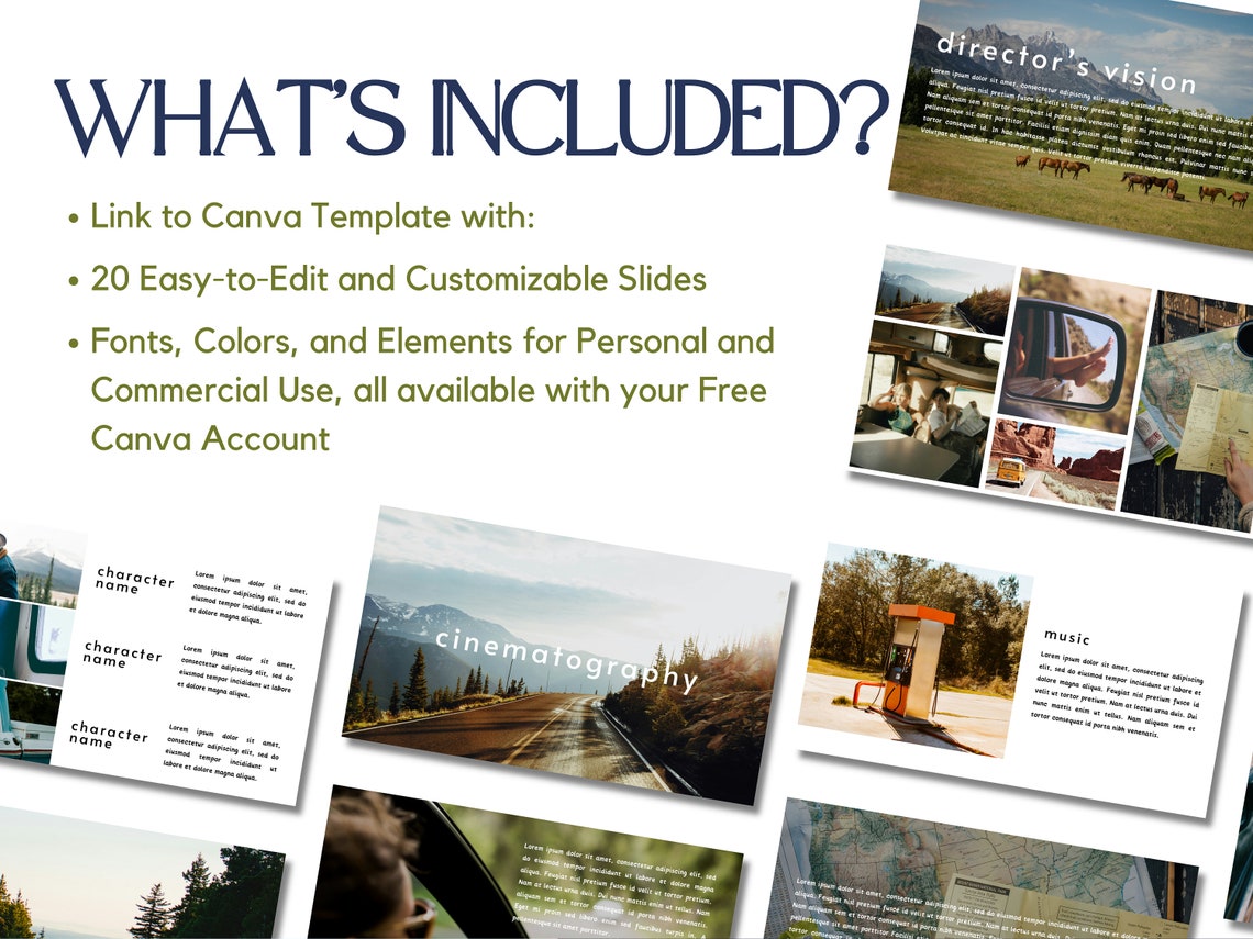 Professional Indie Film Pitch Deck Template | Canva Editable Template ...