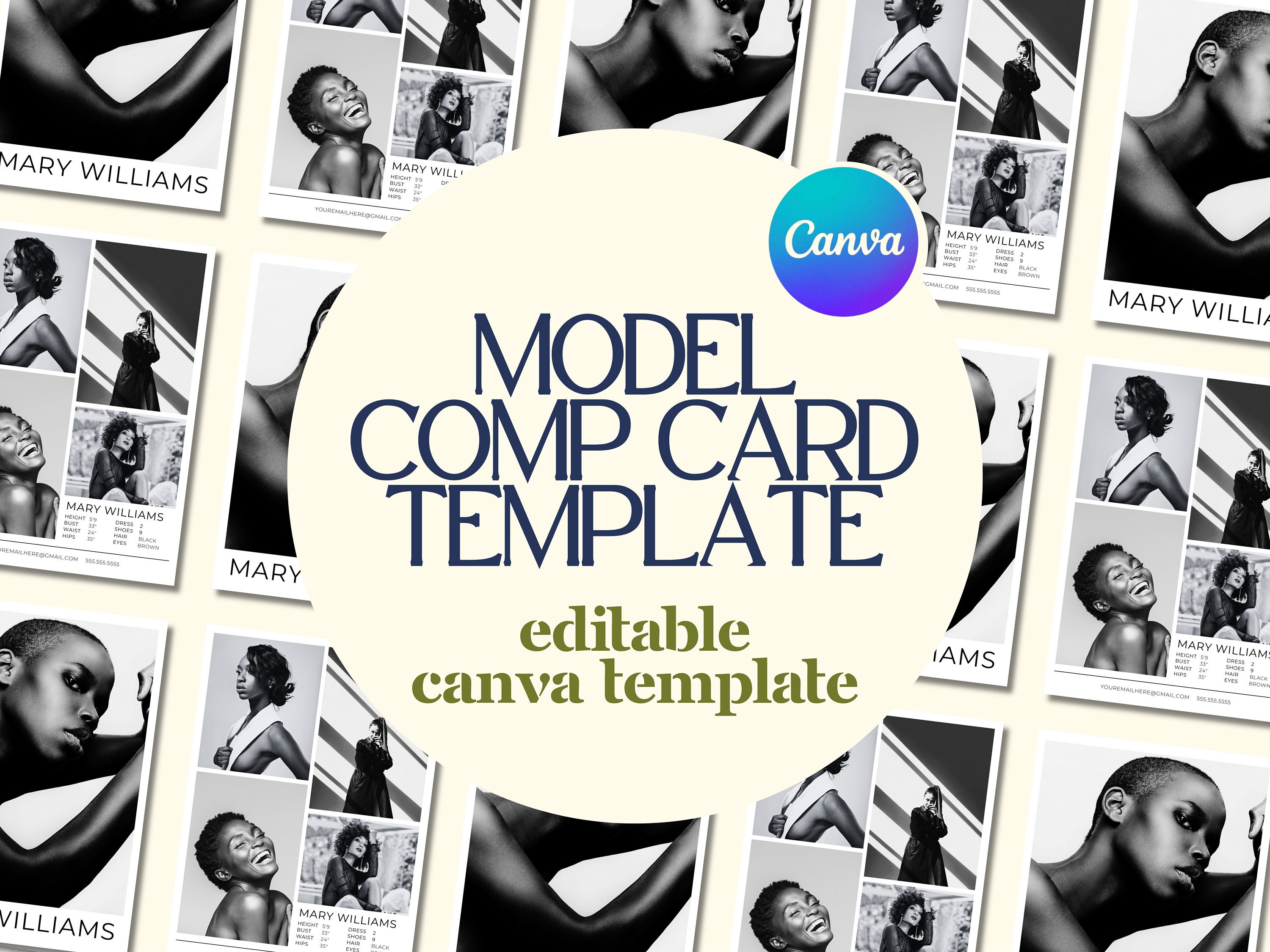 Model Comp Card Template | Professional Modeling Card | Model Compcard ...