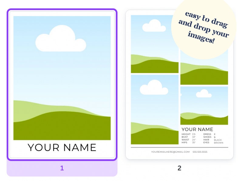 Model Comp Card Template | Professional Modeling Card | Model Compcard ...
