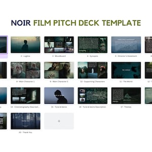 Film Pitch Deck Template Package | Romcom Dramatic Noir Indie Film ...
