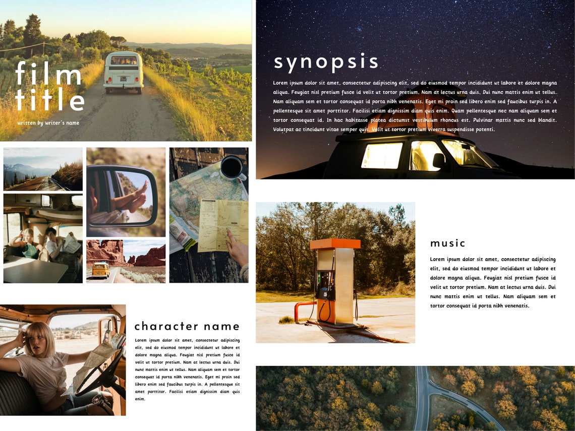 Professional Indie Film Pitch Deck Template | Canva Editable Template ...