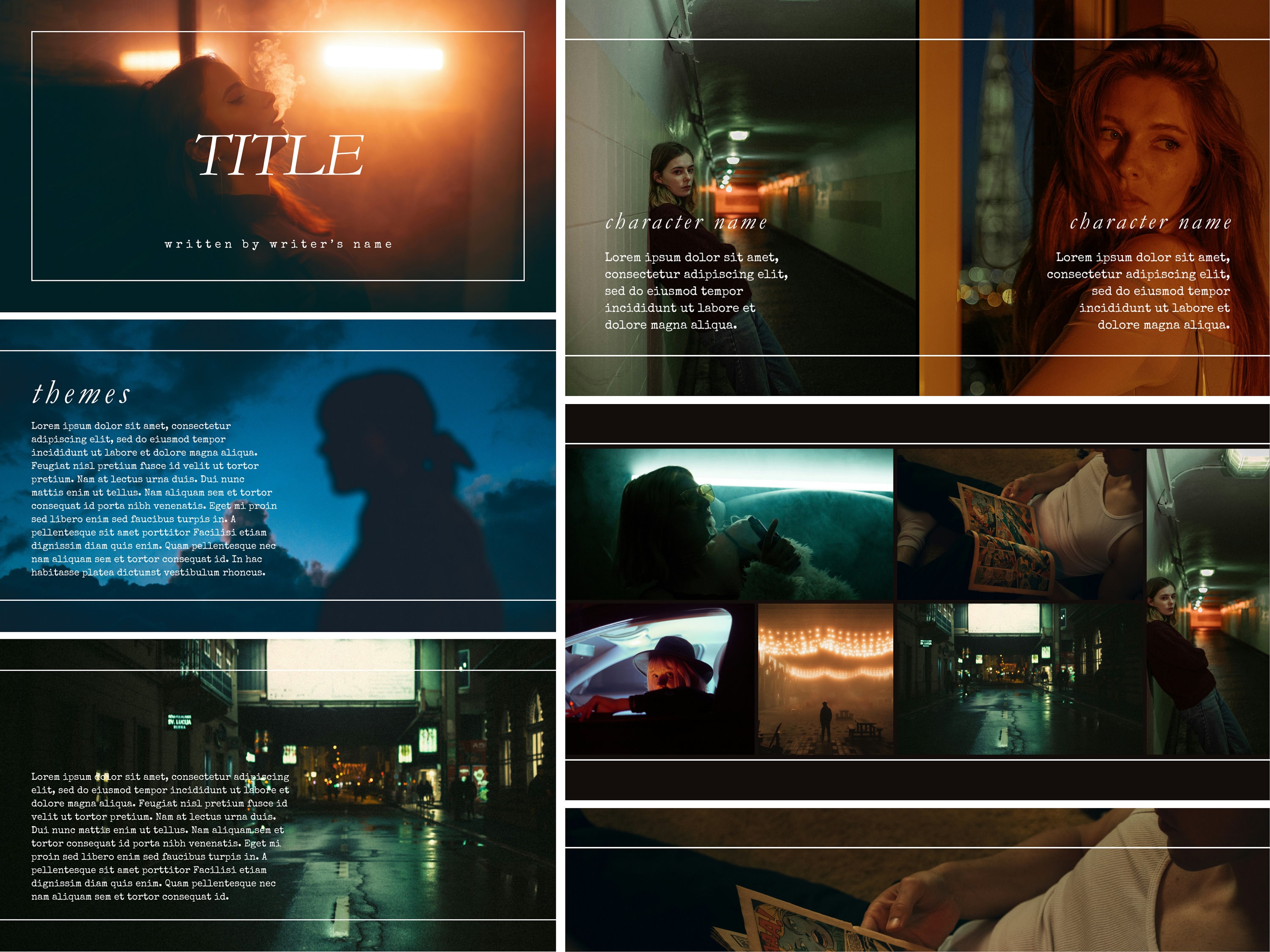Professional Dramatic, Moody, Cinematic Film Pitch Deck Template ...