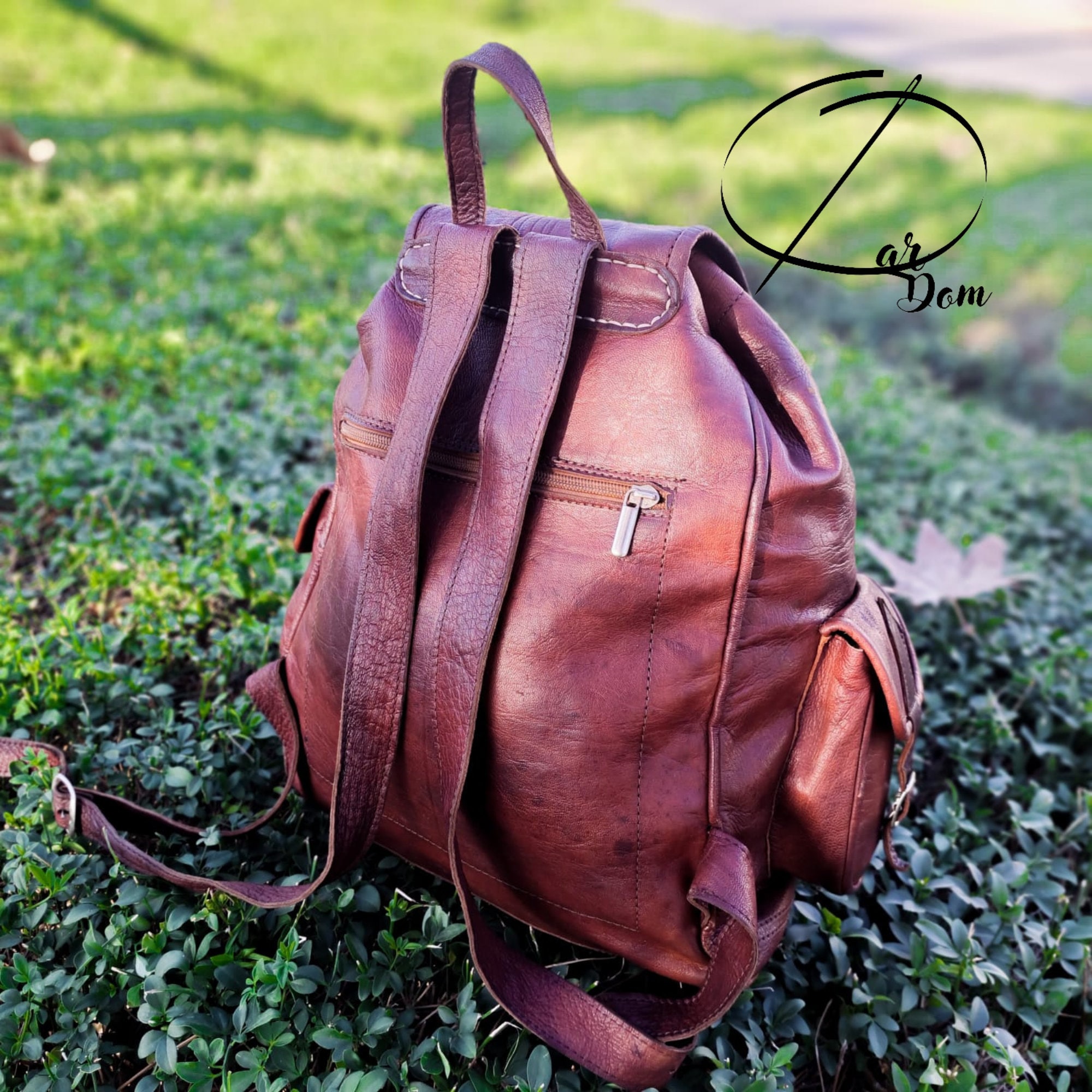 Moroccan Leather Backpack Leather Shoulder Bag - Etsy