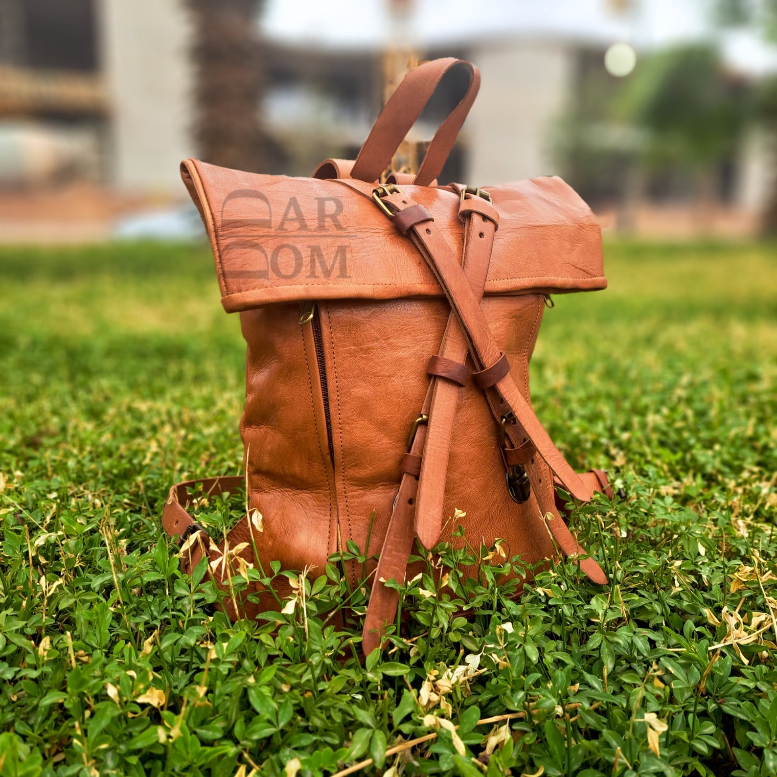 Moroccan Leather Backpack Vintage Look Leather Bag - Etsy
