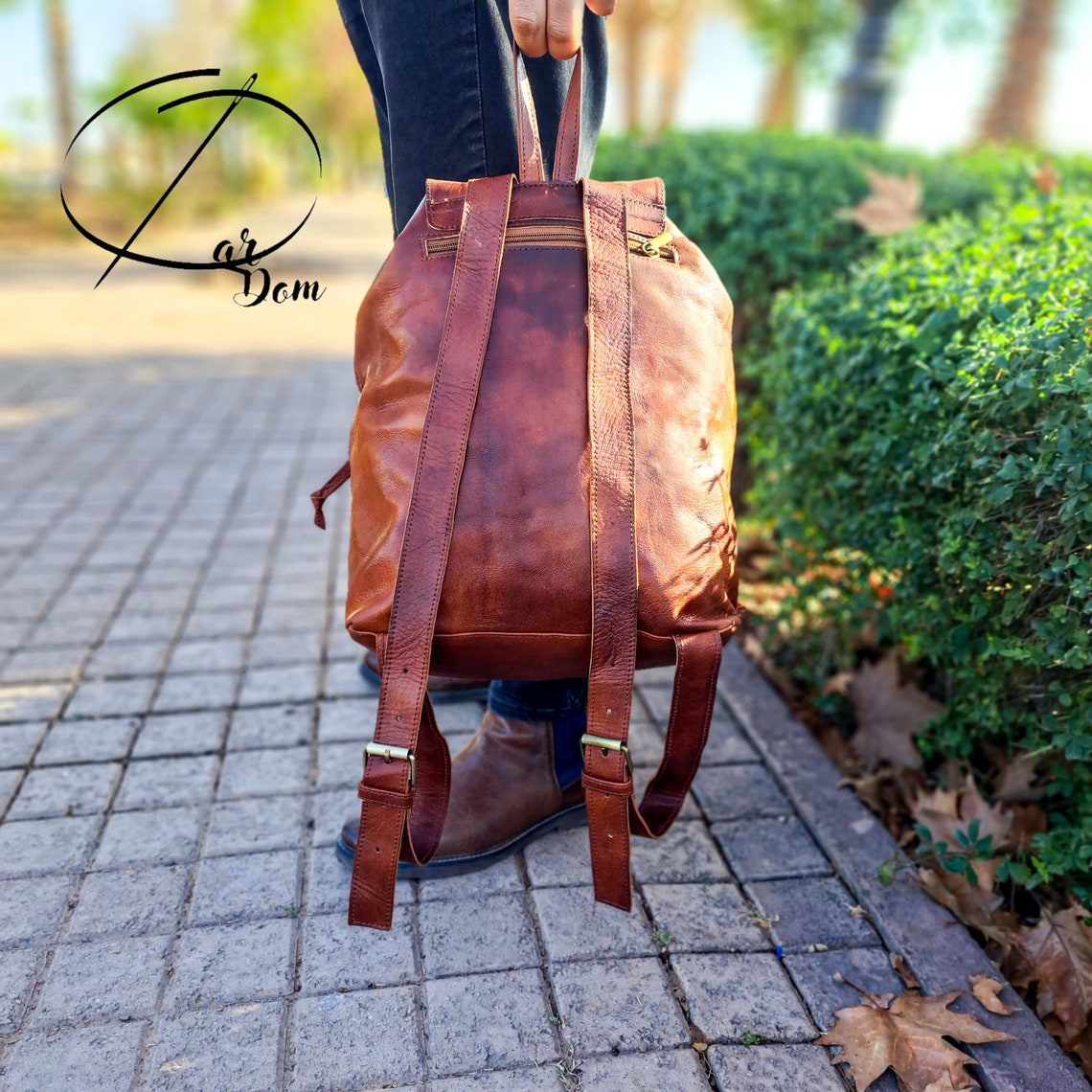Classic Leather Backpack Leather Vintage Look Bag - Etsy