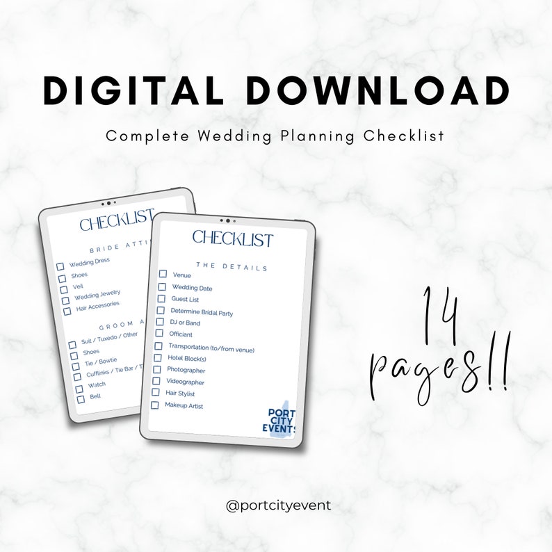 Complete Wedding Planning Checklist - Etsy