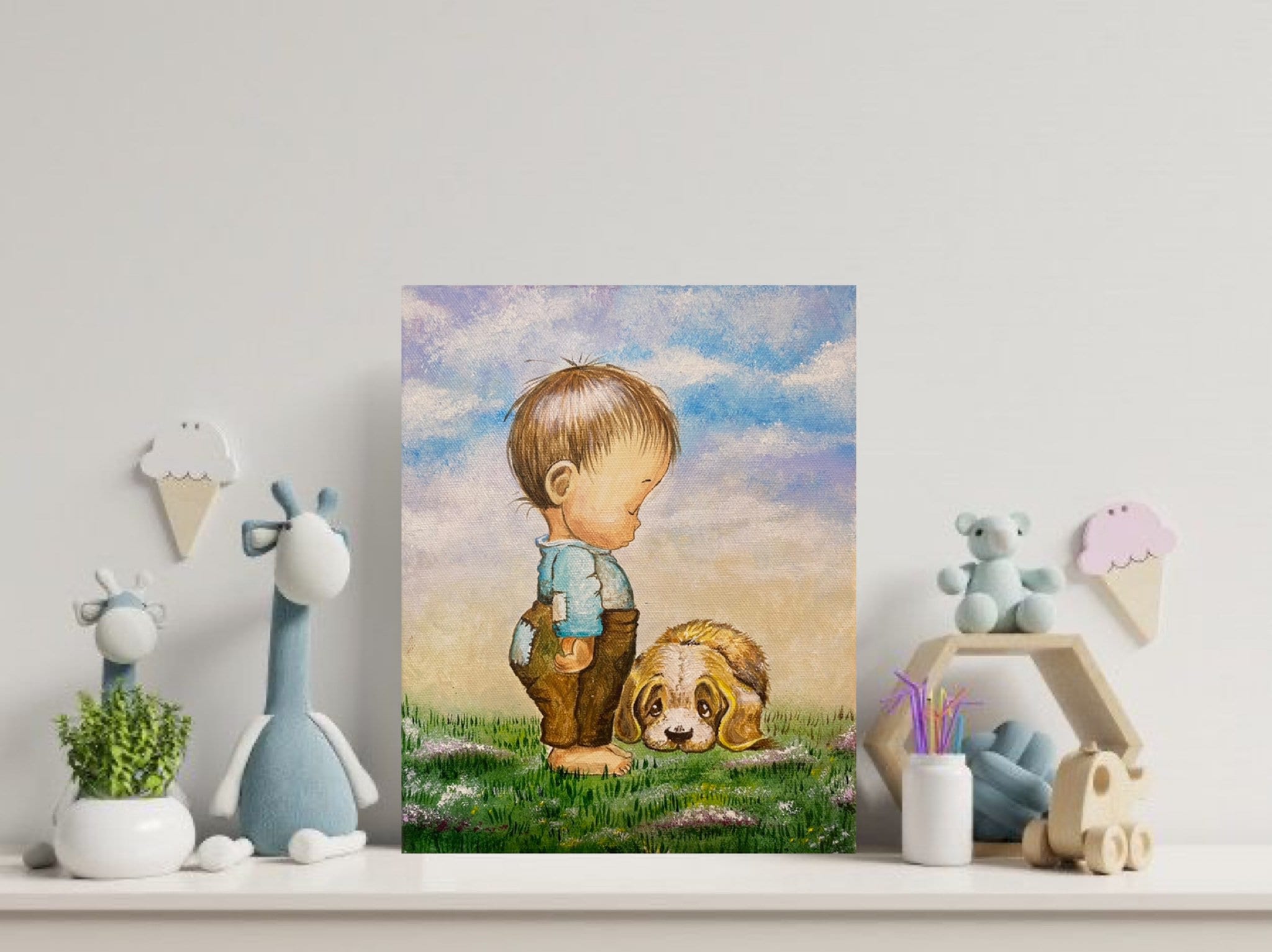 Set of 3 Wall Decor Art Colourful Canvas, 3 Painting Set, Acrylic ...