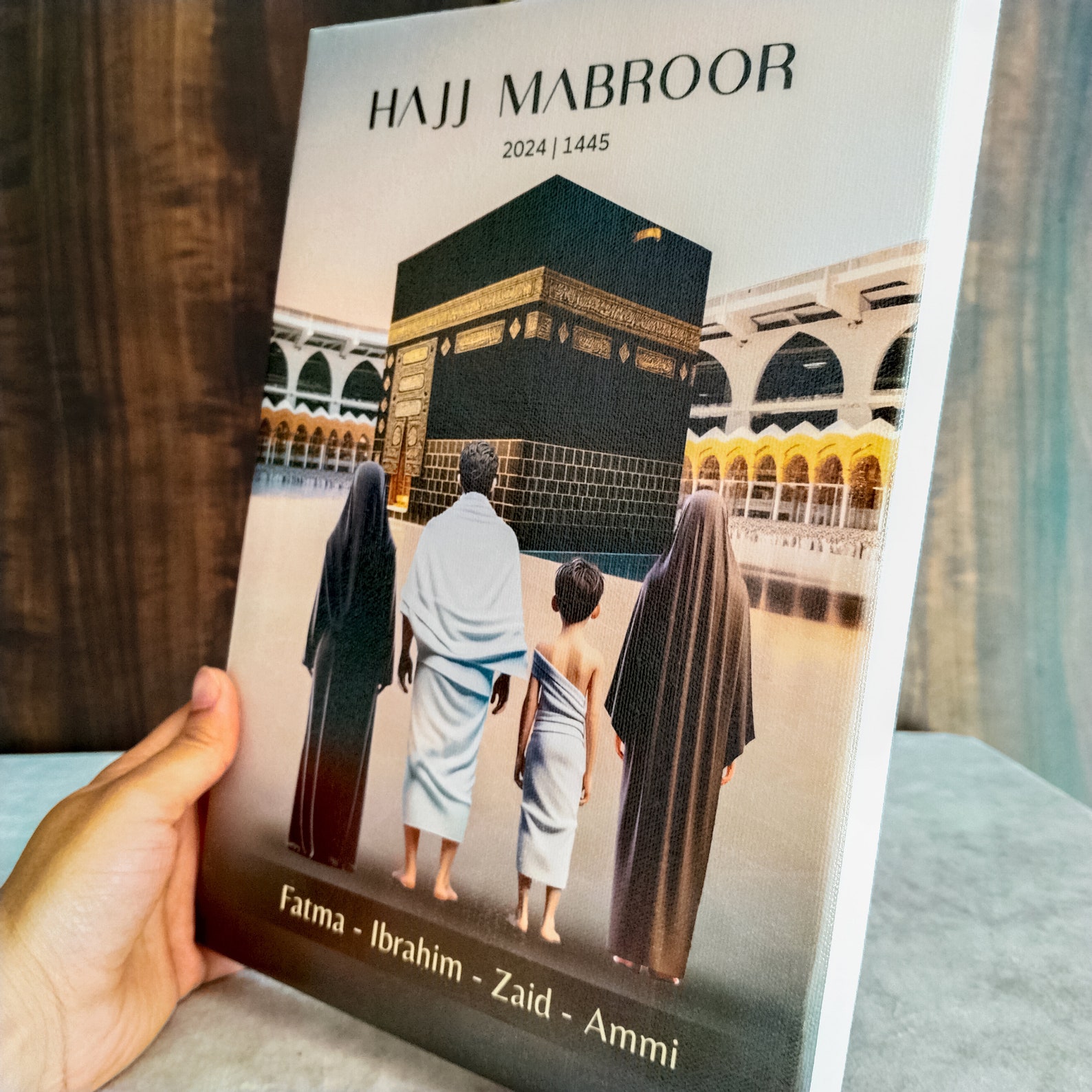 Personalized Hajj Mubarak Gift, Hajj Family Canvas, Hajj Mubarak, Hajj ...