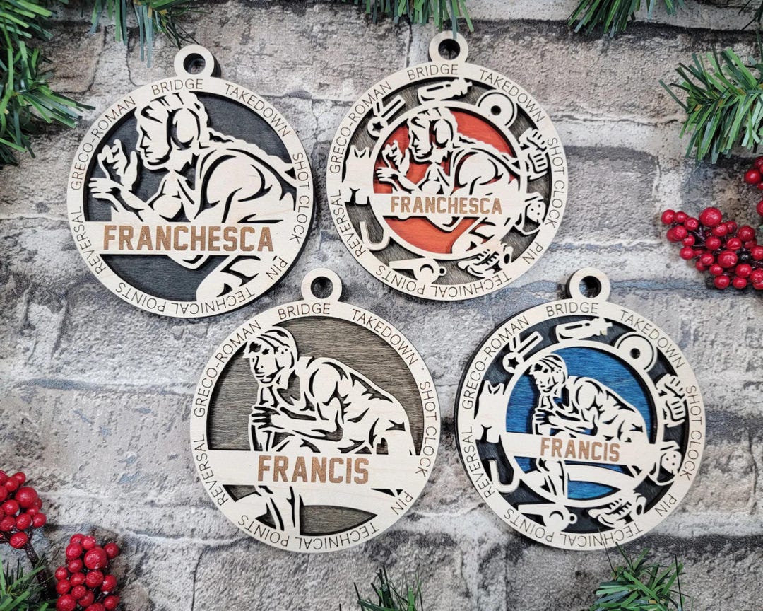 Personalized WRESTLING WRESTLER Ornament Male or Female Custom Name ...