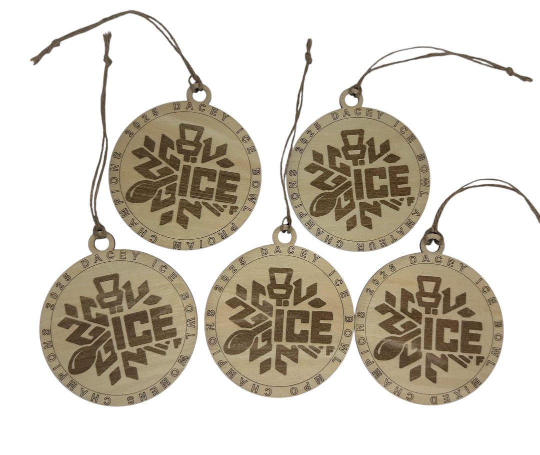 DISC GOLF Custom Mini Bag Tag Trophy Wood Discgolfer Personalized Laser ...