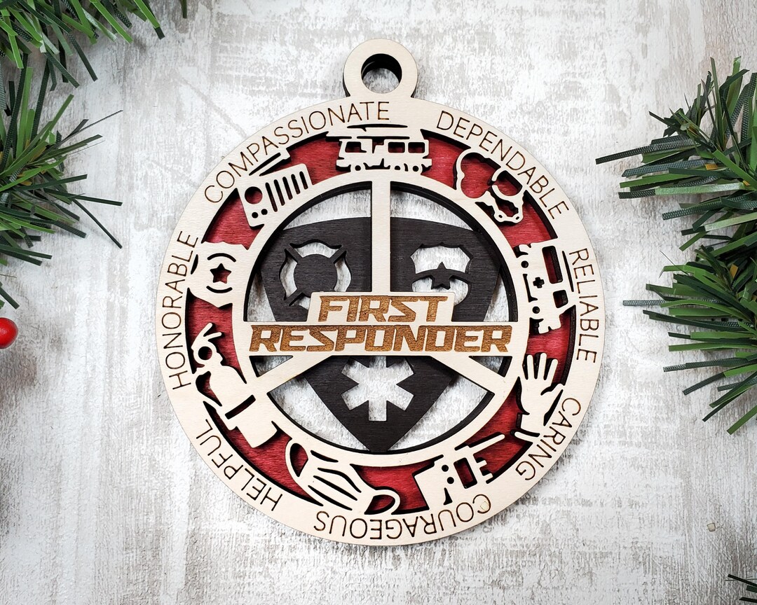 FIRST RESPONDER Ornament Personalized First Responders Christmas Gift ...