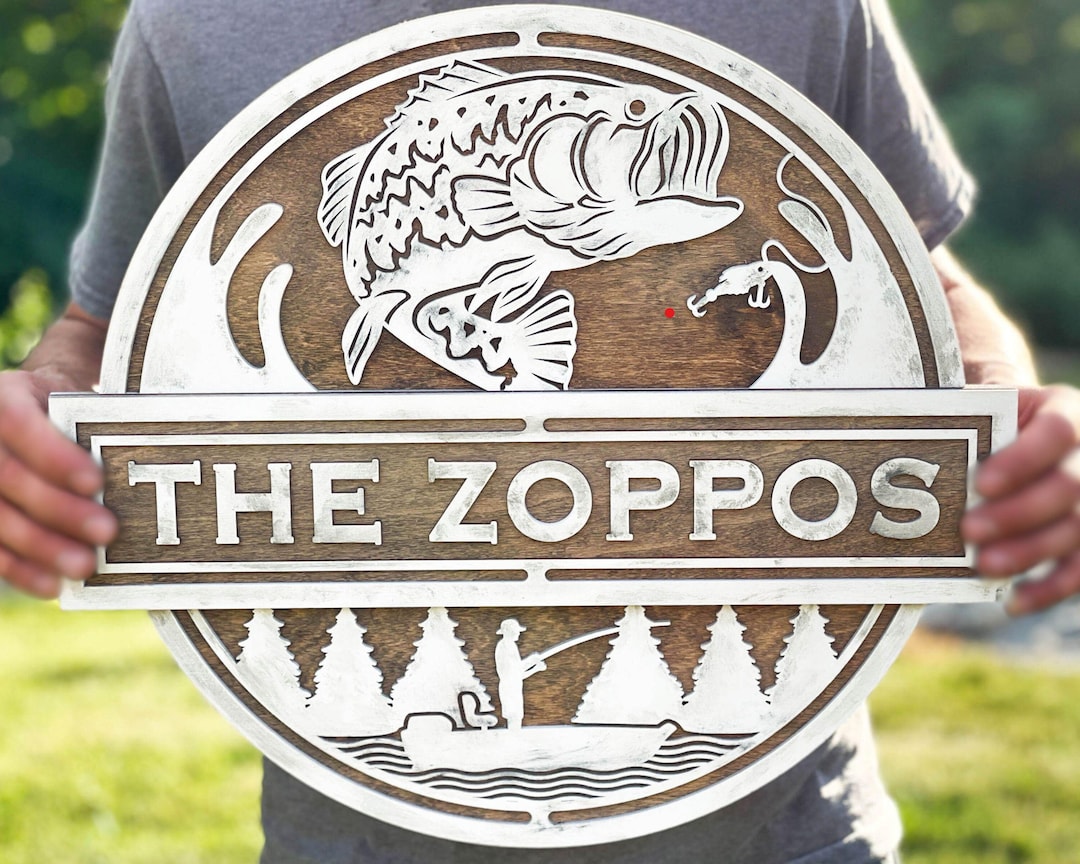 Personalized Gone Fishing Sign Custom Name Fishing Plaques Fisherman ...
