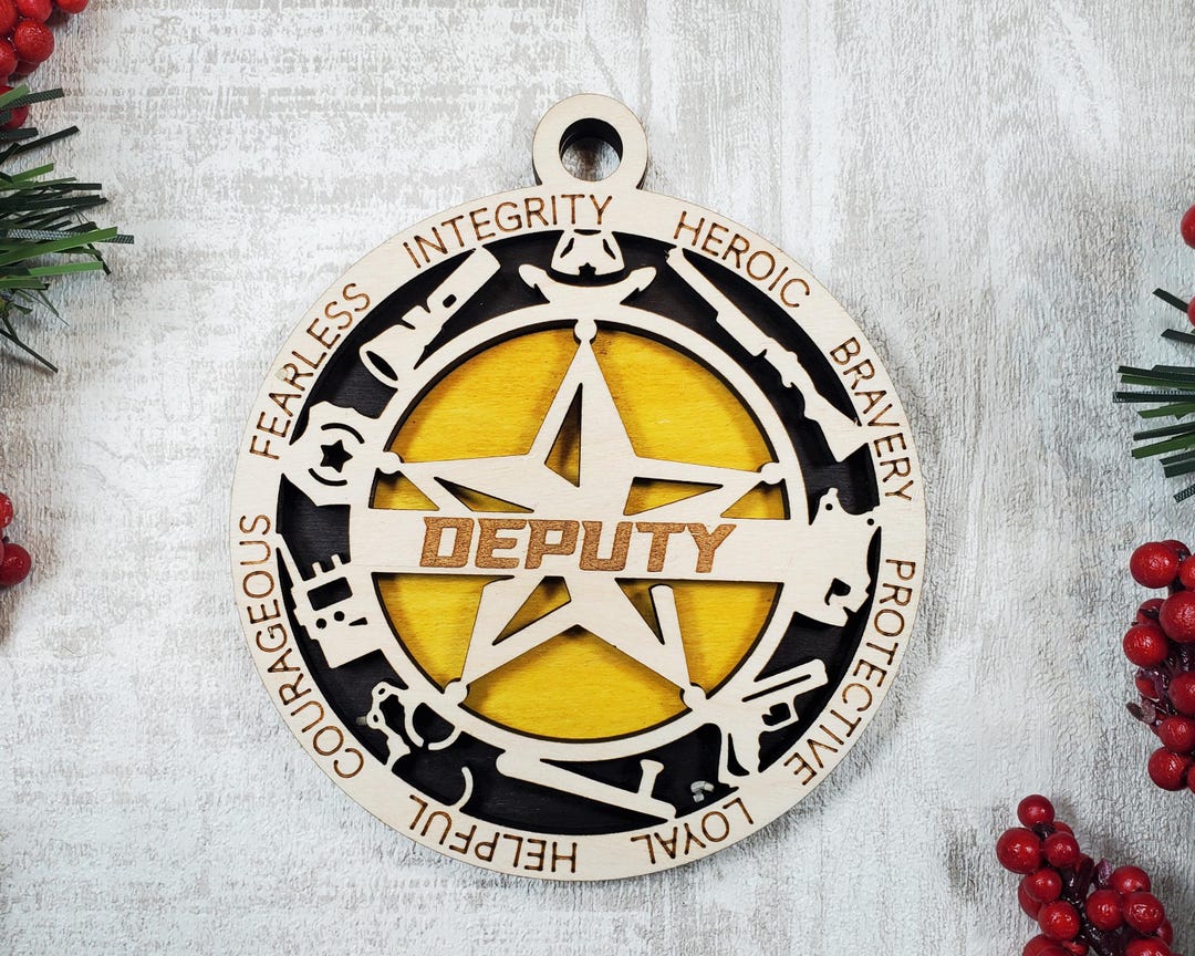5 STAR DEPUTY Ornament Personalized First Responder Christmas Gift - Etsy