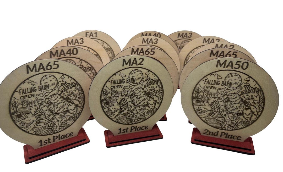 Laser Engraved Mini Trophies Custom Sports Plaque Customizable Wood ...