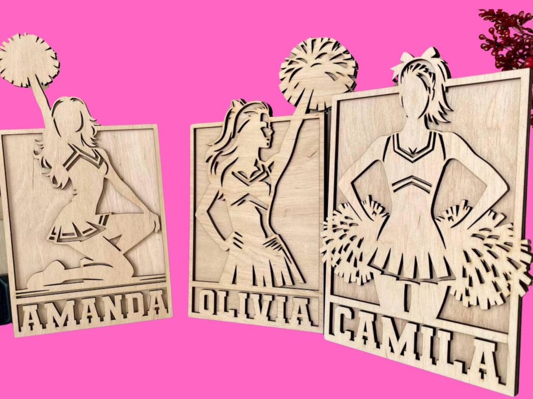 Personalized Cheerleader Sign Laser Engraved Gift Custom Plaque Sports ...