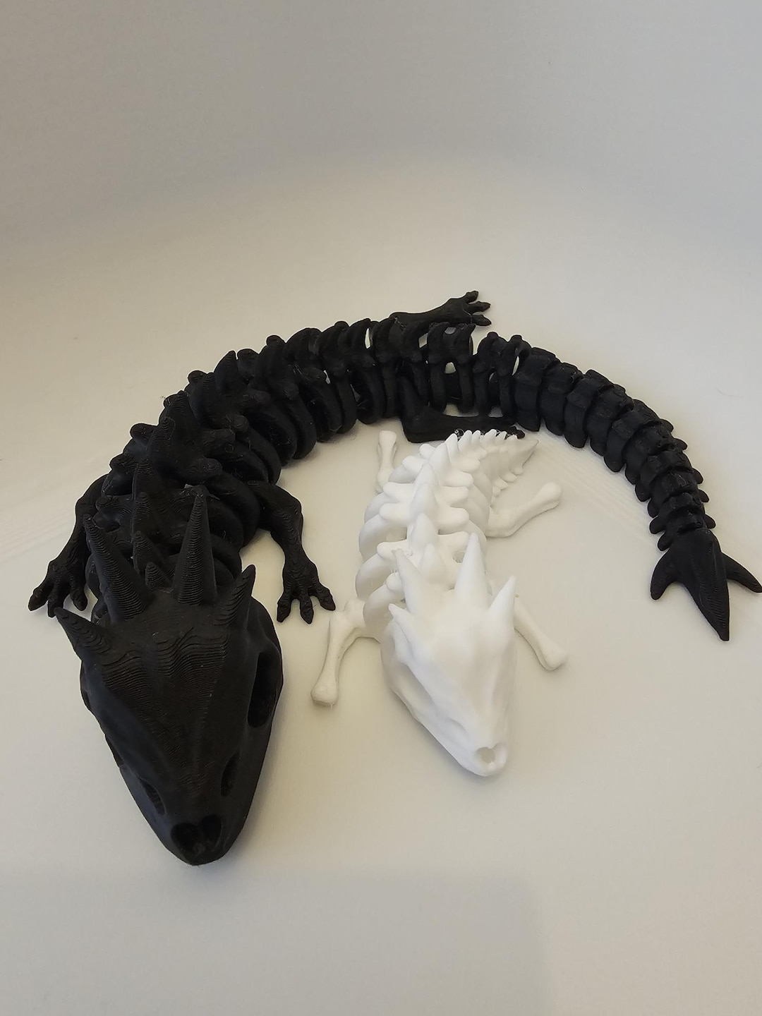 3D Printed Articulated Bone Dragons - Etsy