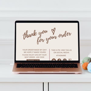Business Thank You Card, Gift for Customer, Packaging Insert Note, Etsy ...