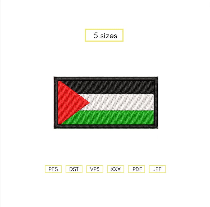 Palestinian Flag Free Palestine Flag Embroidery Design - Etsy