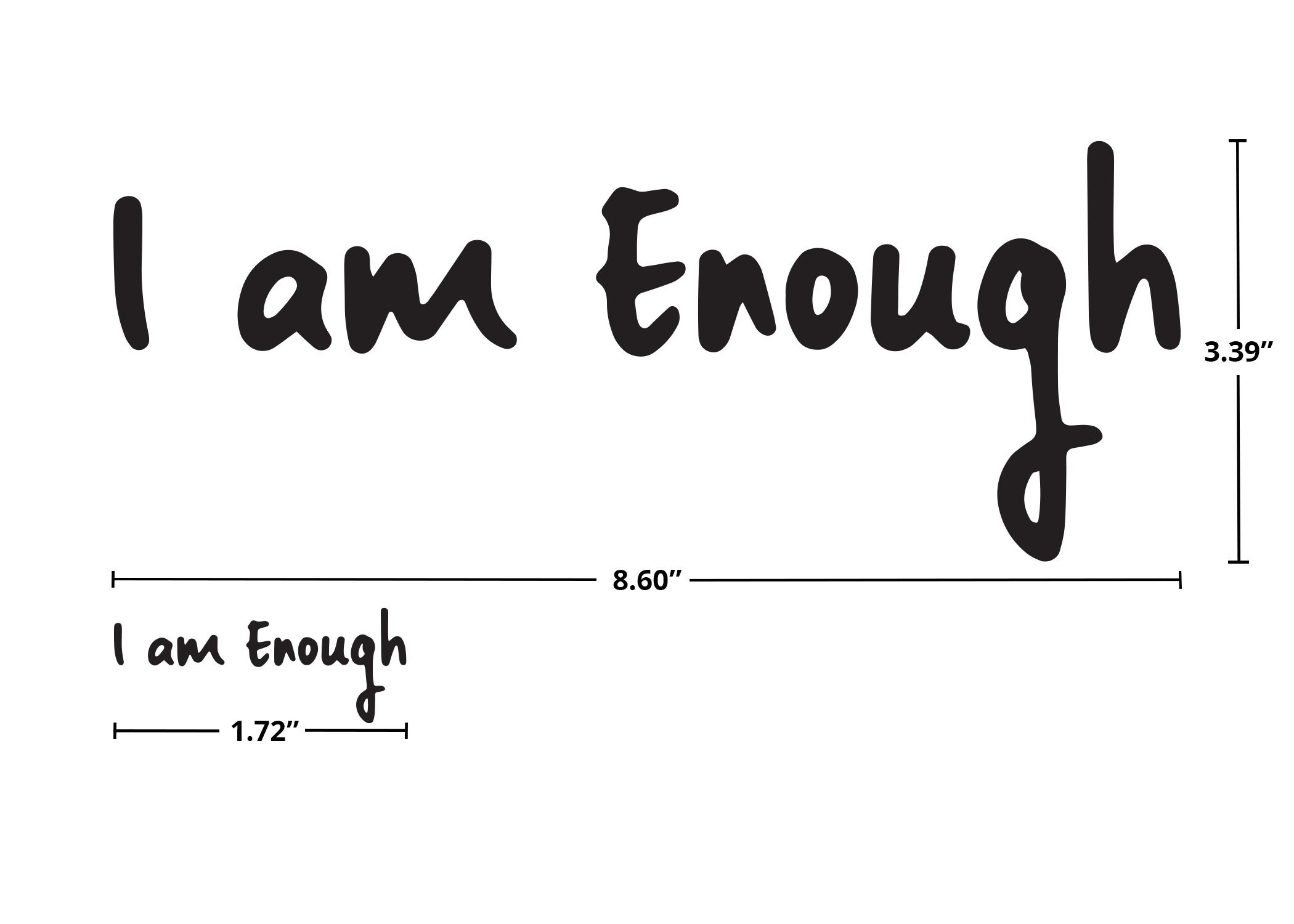 I Am Enough-inspirational Mirror Decals Wall Decals Peel & Stick "i Am ...