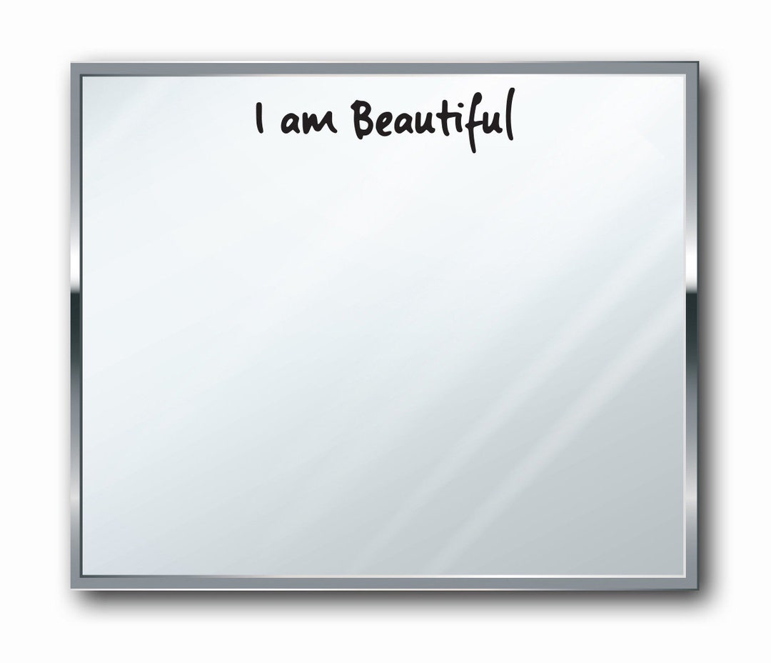 I Am Beautiful-inspirational Mirror Decals Wall Decals Peel & Stick "i ...