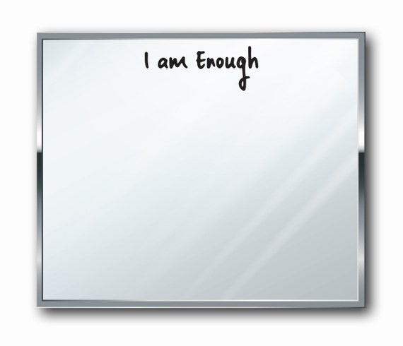 I Am Enough-inspirational Mirror Decals Wall Decals Peel & - Etsy